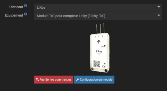 Transmetteur téléinfo ZLinky TIC Zigbee de LIXEE avec Jeedom